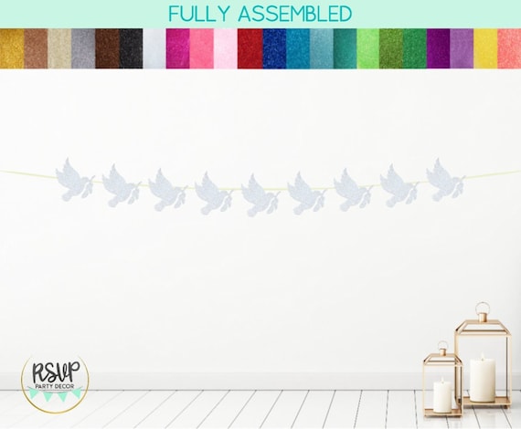 Dove Garland, Dove Banner, Baptism Party Decor, Religious Party Decor ...
