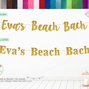 Custom Beach Bach Banner, Beach Bachelorette Banner, Beachlorette Sign ...