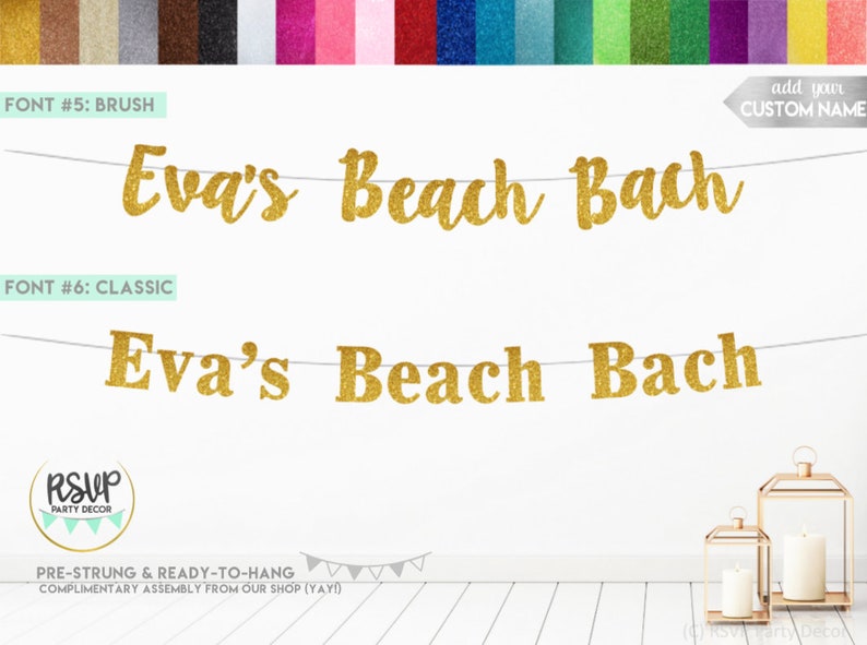 Custom Beach Bach Banner Beach Bachelorette Banner - Etsy