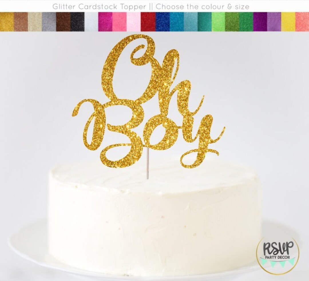 Oh Boy Cake Topper, Boy Baby Shower Cake Topper, It's a Boy Cake Topper ...