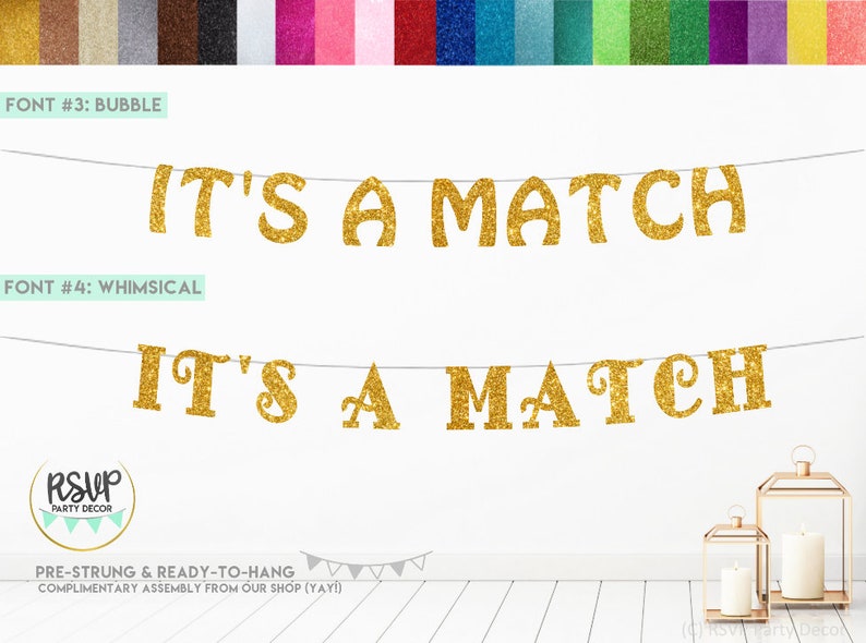 It's a Match Banner Tinder Couple Tinder Wedding Banner - Etsy