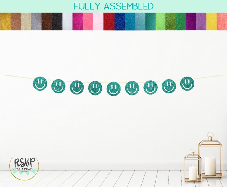Smiley Face Garland Emoji Banner Tween Birthday Party - Etsy