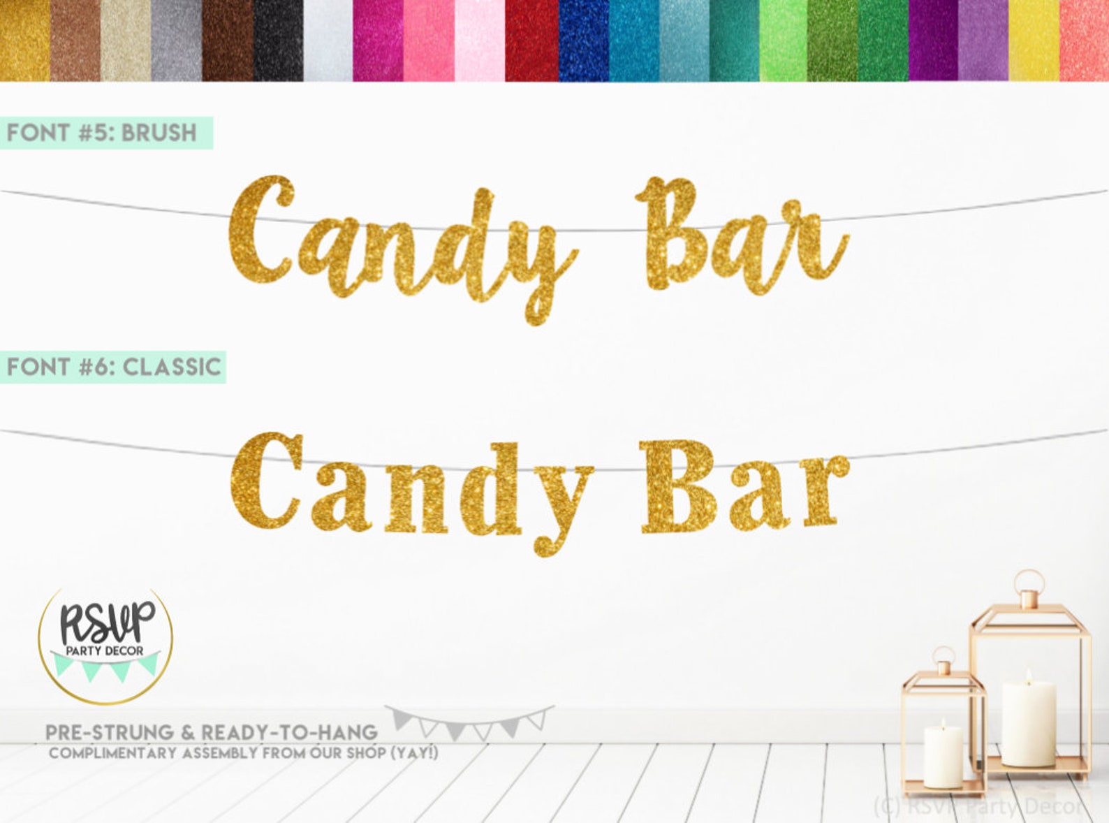 Candy Bar Banner, Candy Bar Sign, Sweet Table Banner, Treats Banner ...