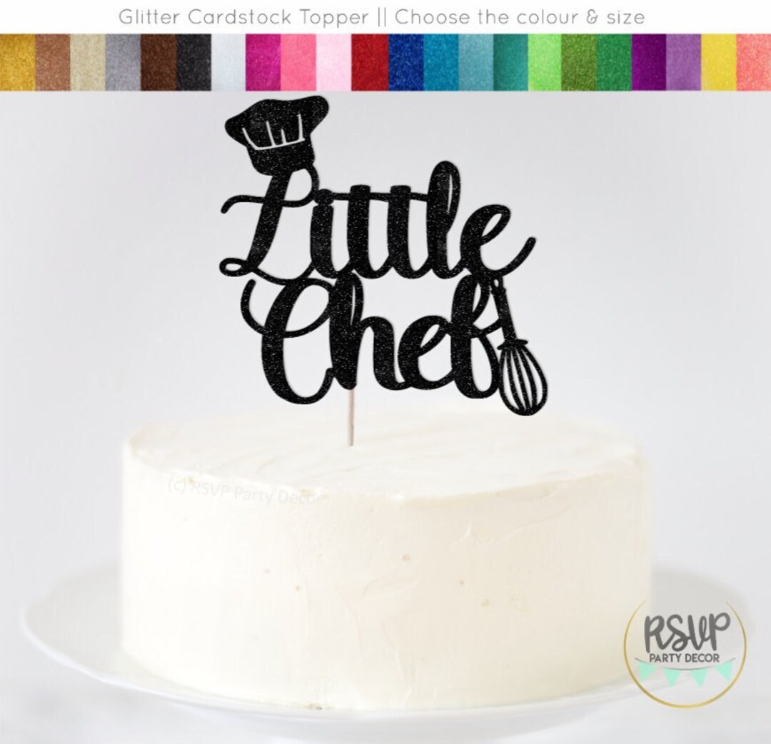 Little Chef Cake Topper, Chef Baby Shower Cake Topper, Cooking Birthday ...