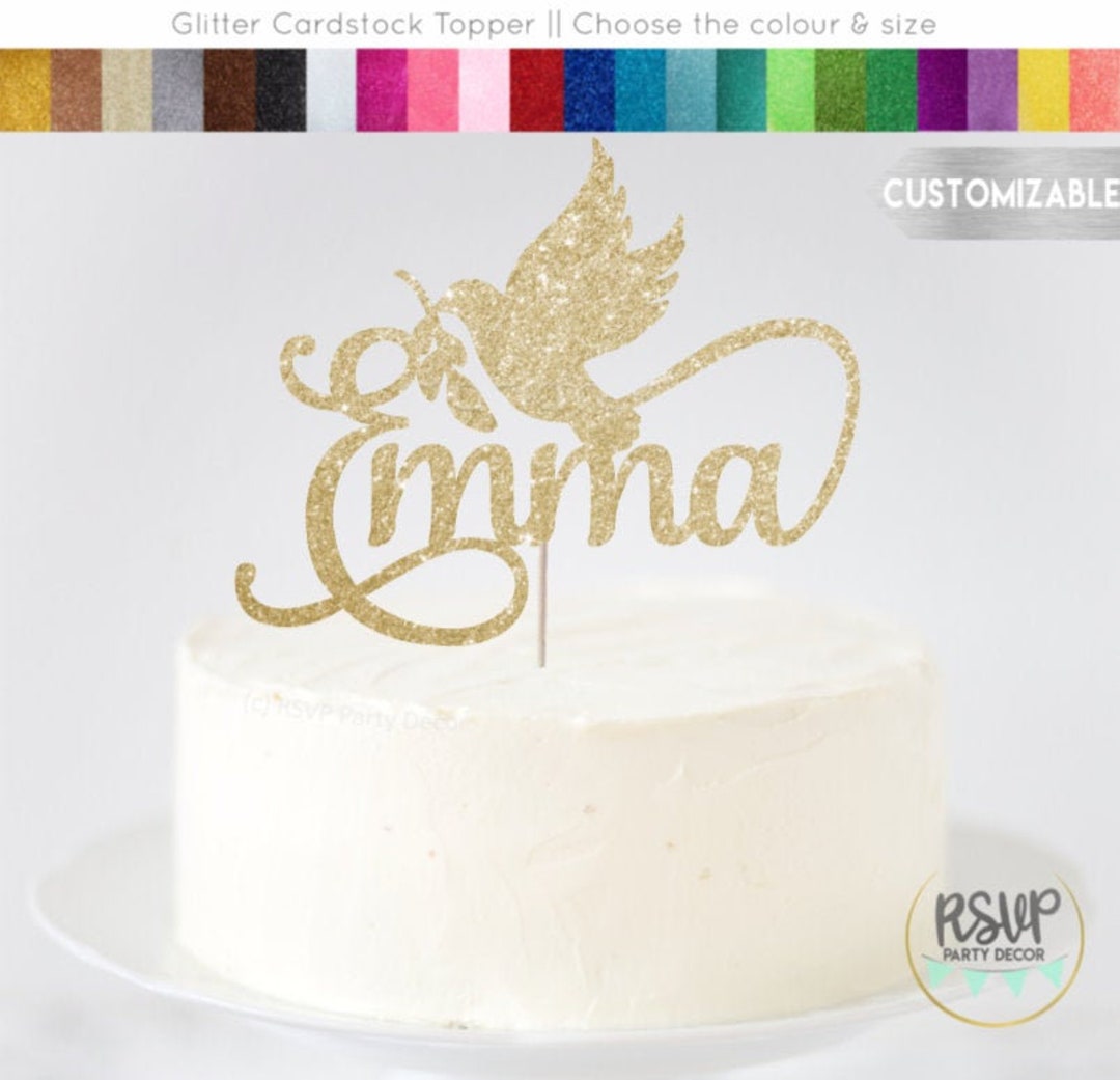 Custom Dove Cake Topper, Baptism Cake Topper, Communion Cake Topper ...