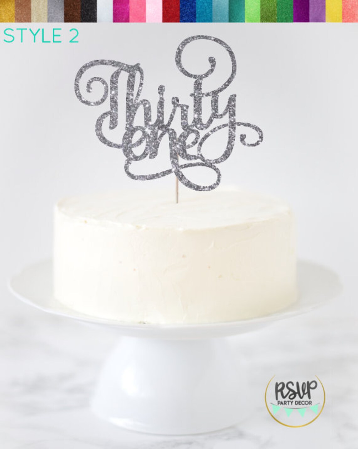 Thirty One Cake Topper, 31 Cake Topper, Thirtyone Cake Topper, Thirty ...