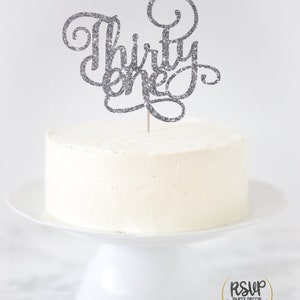 Thirty One Cake Topper, 31 Cake Topper, Thirtyone Cake Topper, Thirty ...