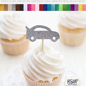 Car Cupcake Toppers, Car Food Picks, Car Themed Party Decor, Travel ...