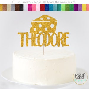 Custom Cheese Cake Topper, Cheese Party Decorations, Mouse Birthday ...