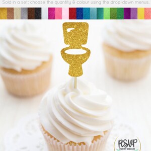 Toilet Cupcake Toppers, Plumber Birthday Party, Plumbing Graduation ...