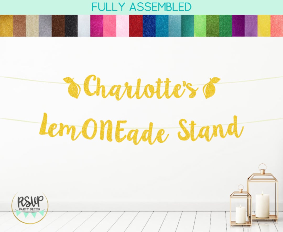Lemonade First Birthday Party Decor, Custom Lemoneade Stand Banner ...