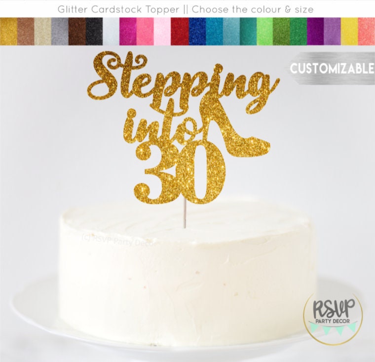 ANY NUMBER Stepping Into 45 Cake Topper, Fabulous Birthday Cake Topper ...