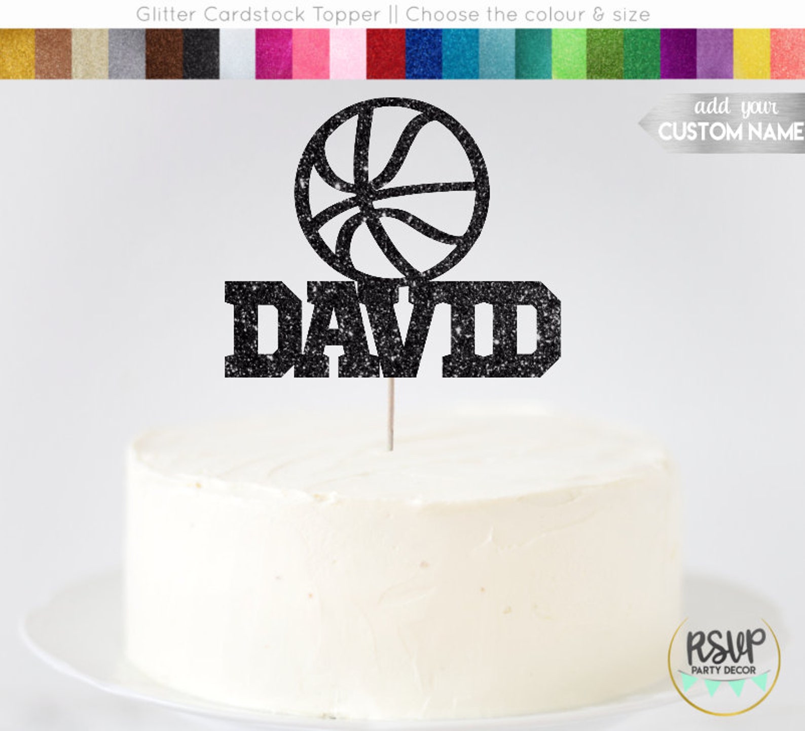 Custom Basketball Cake Topper, Basketball Cake Topper, Basketball ...