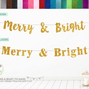 Merry & Bright Banner, Merry and Bright Sign, Be Merry Banner ...