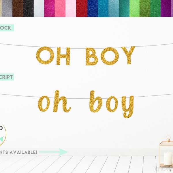 Oh Boy Banner - Etsy