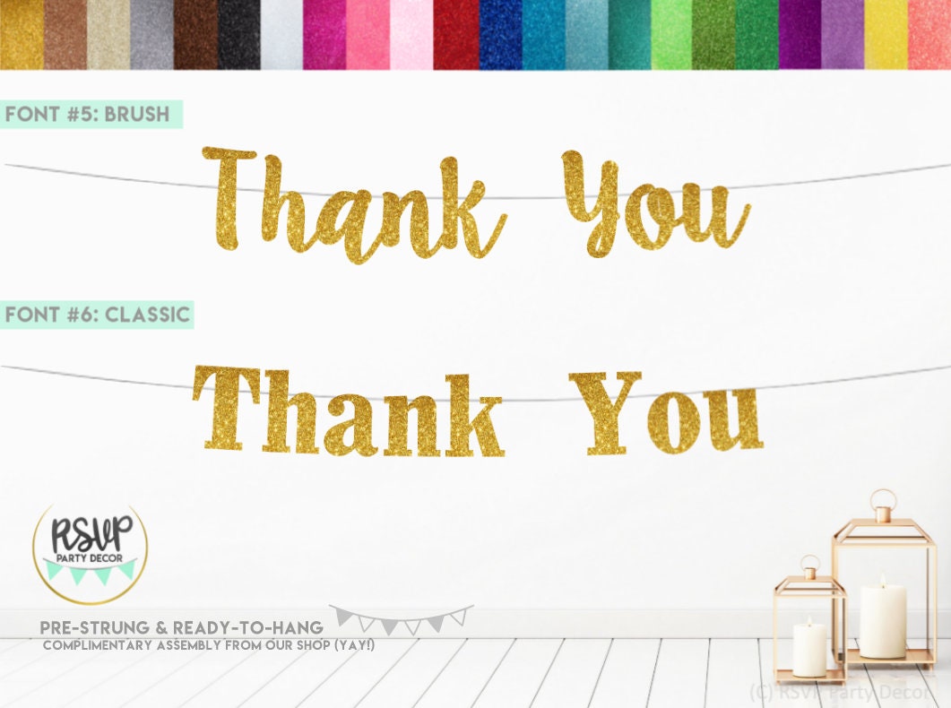 Thank You Banner, Thank You Sign, Thank You Photo Prop, Gift Table ...
