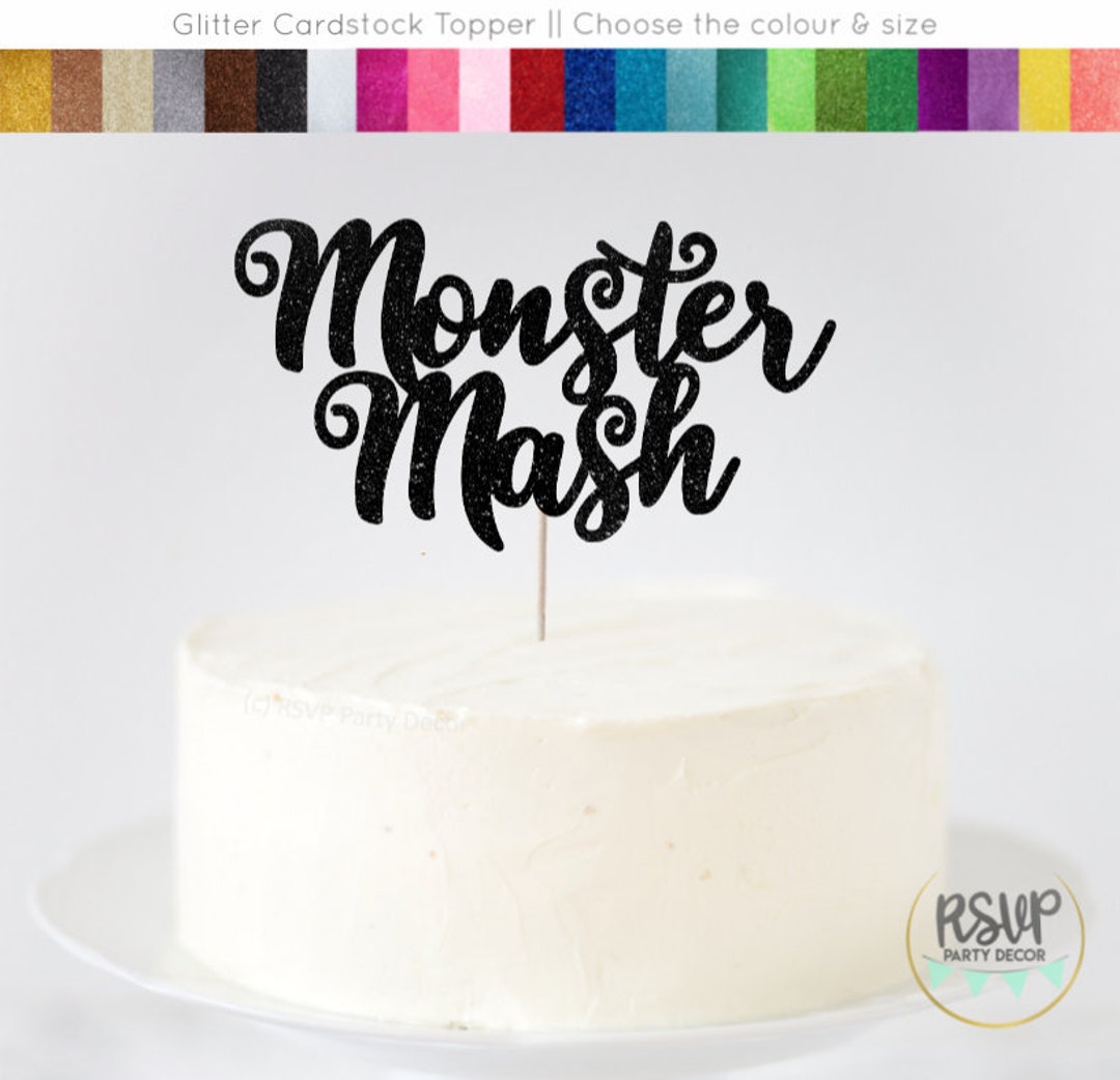 Monster Mash Cake Topper, Halloween Party Decorations, Halloween Cake ...