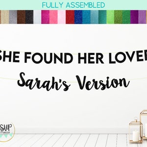 Custom She Found Her Lover Banner, Personalized Bridal Shower Banner ...