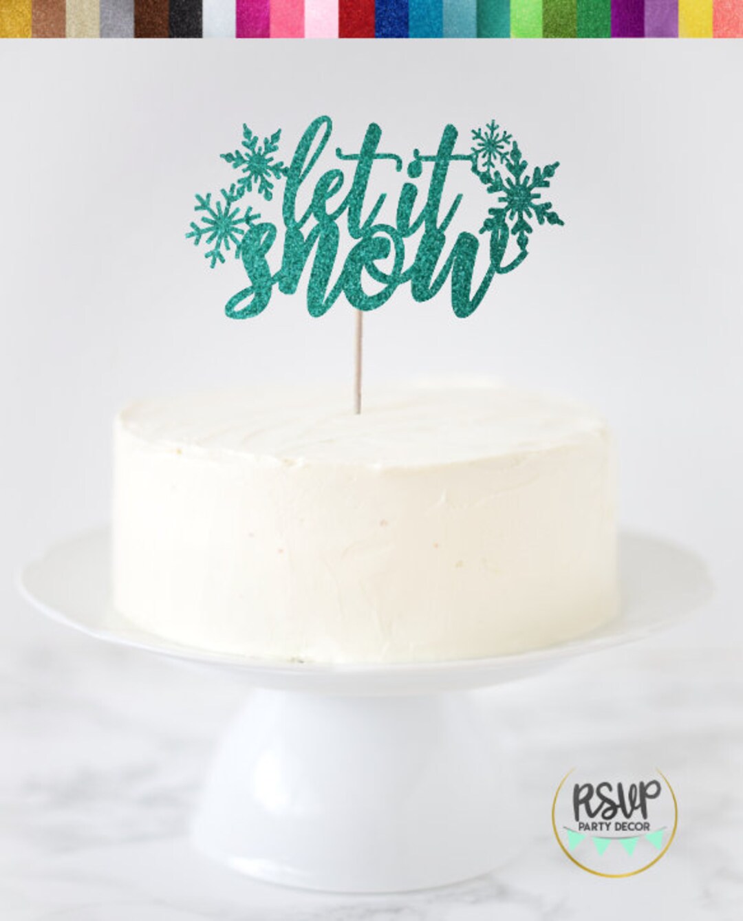 Let It Snow Cake Topper Winter Cake Topper Winter Wonderland - Etsy