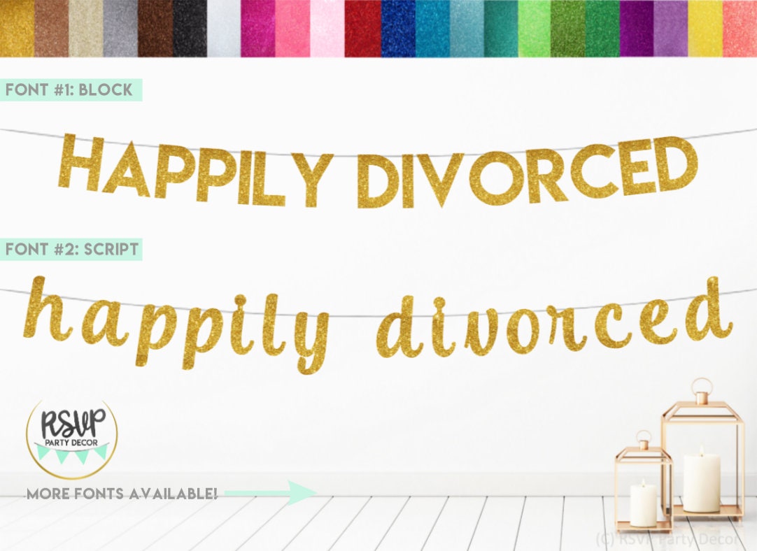 Happily Divorced Banner Divorce Banner Divorce Party | Etsy