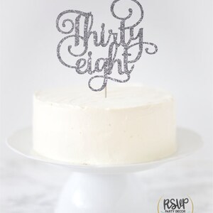 Thirty Eight Cake Topper, 38 Cake Topper, Thirtyeight Cake Topper ...