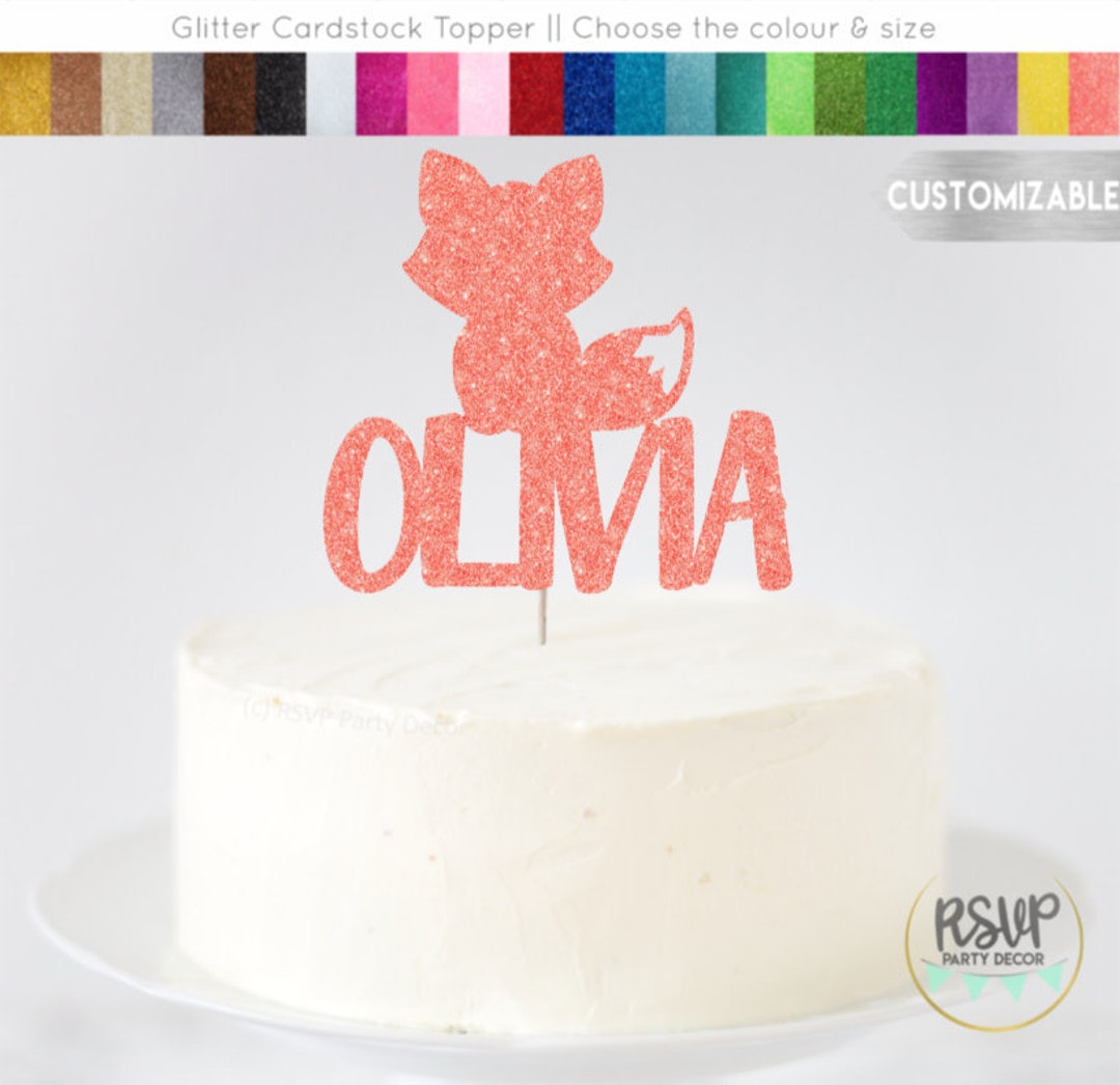 Custom Fox Cake Topper, Woodland Cake Topper, Fox Baby Shower Decor ...