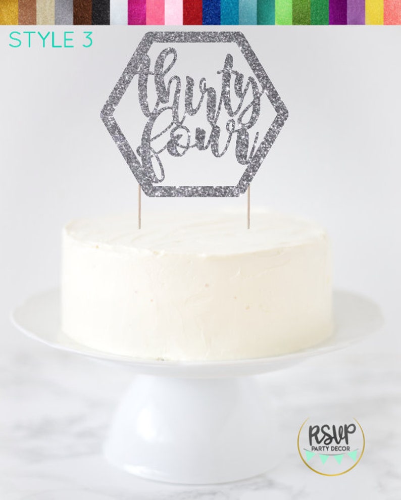 Thirty Four Cake Topper 34 Cake Topper Thirtyfour Cake - Etsy