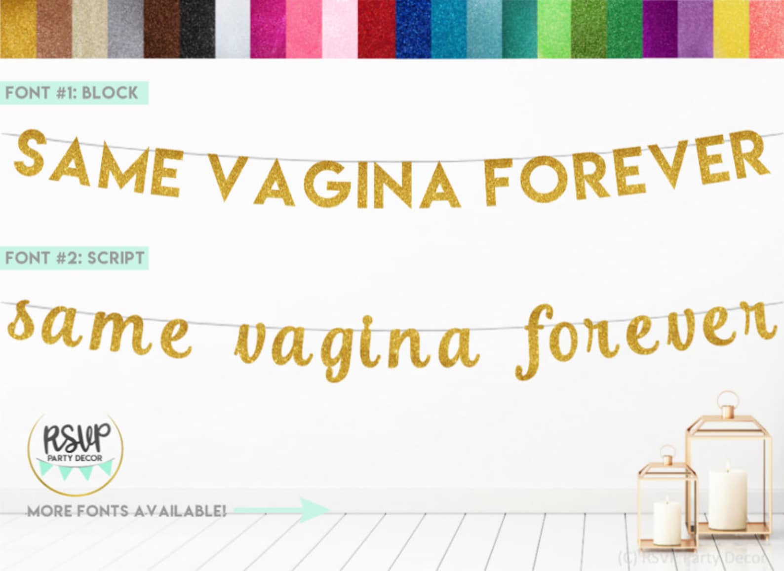 Same Vagina Forever Banner Lesbian Bachelorette Party Banner - Etsy