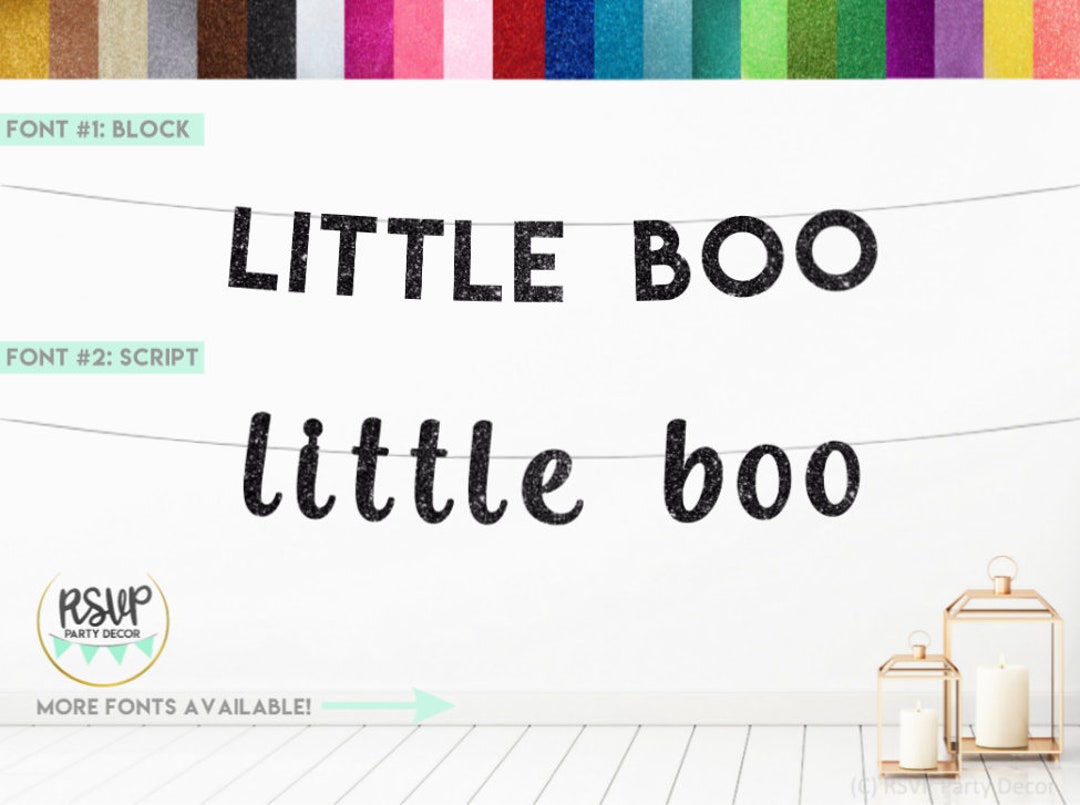 Little Boo Banner, Halloween Party Decorations, Halloween Baby Shower ...