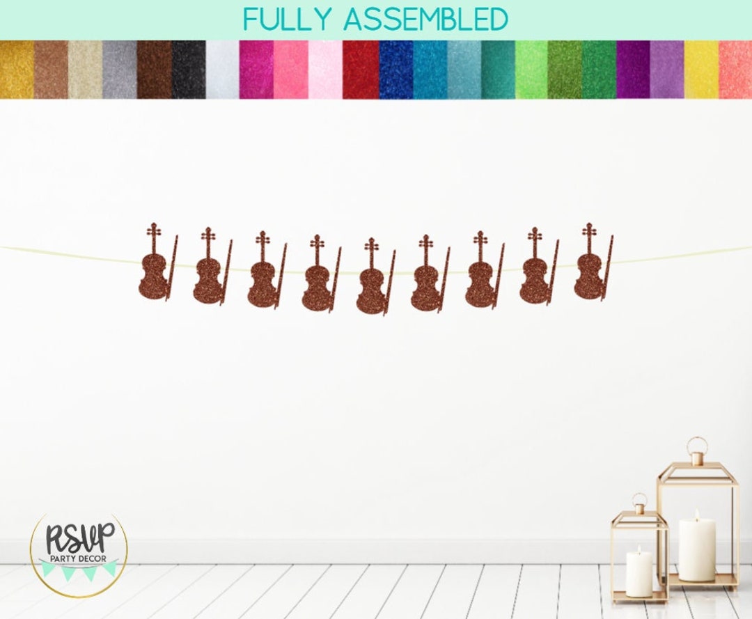 Violin Garland, Violin Party Decor, Music Party Decor, School Band ...