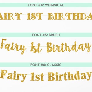 Custom Fairy 1st Birthday Banner, Fairy First Birthday Decor ...