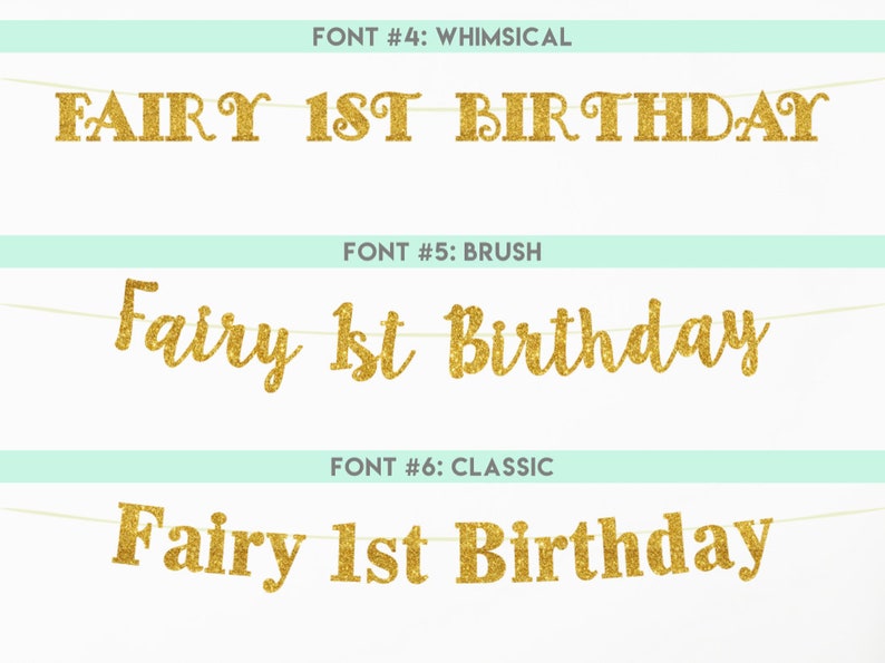 Custom Fairy 1st Birthday Banner, Fairy First Birthday Decor ...