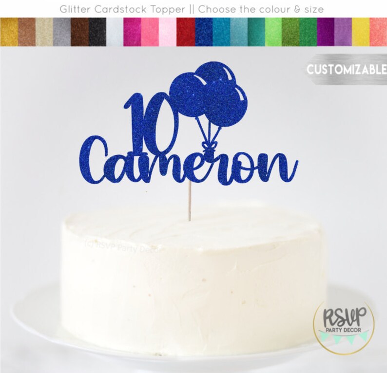 Custom Balloon Cake Topper Balloons Cake Topper Custom Happy | Etsy