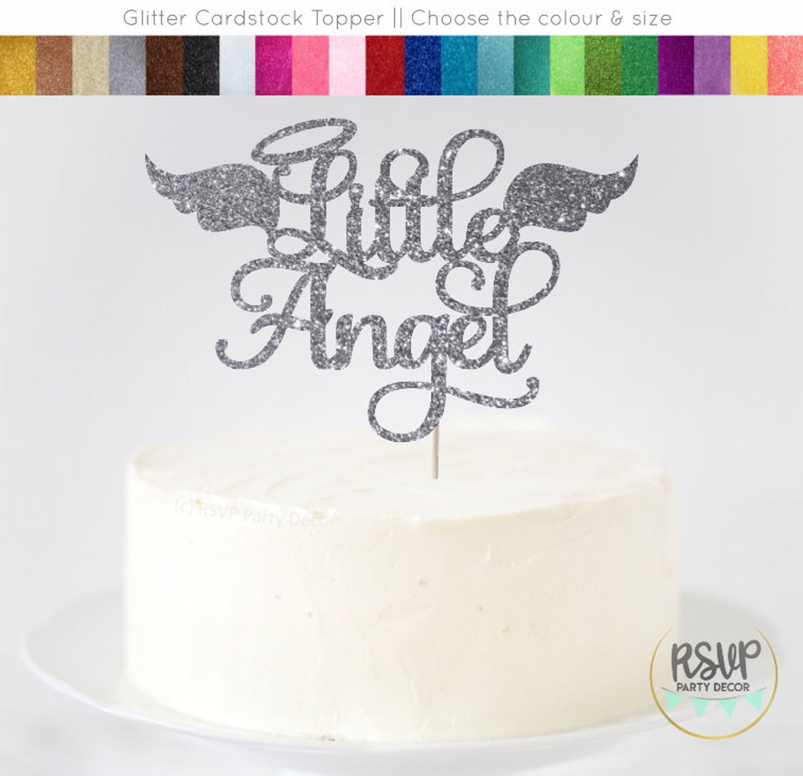 Little Angel Cake Topper Our Little Angel Sign Baby Shower | Etsy
