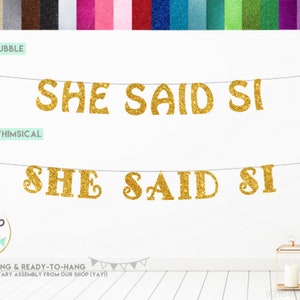 She Said Si Banner, Mexican Bridal Shower Decorations, Final Fiesta ...