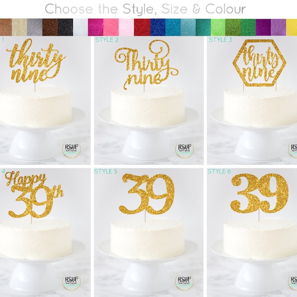 39th Birthday Cake - Etsy