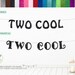 Two Cool Banner Glitter Two Cool Sign Second Birthday - Etsy