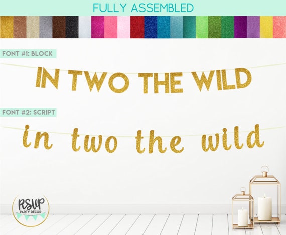 In Two The Wild Banner, 2nd Birthday Party Decor, Tribal Party Decor ...