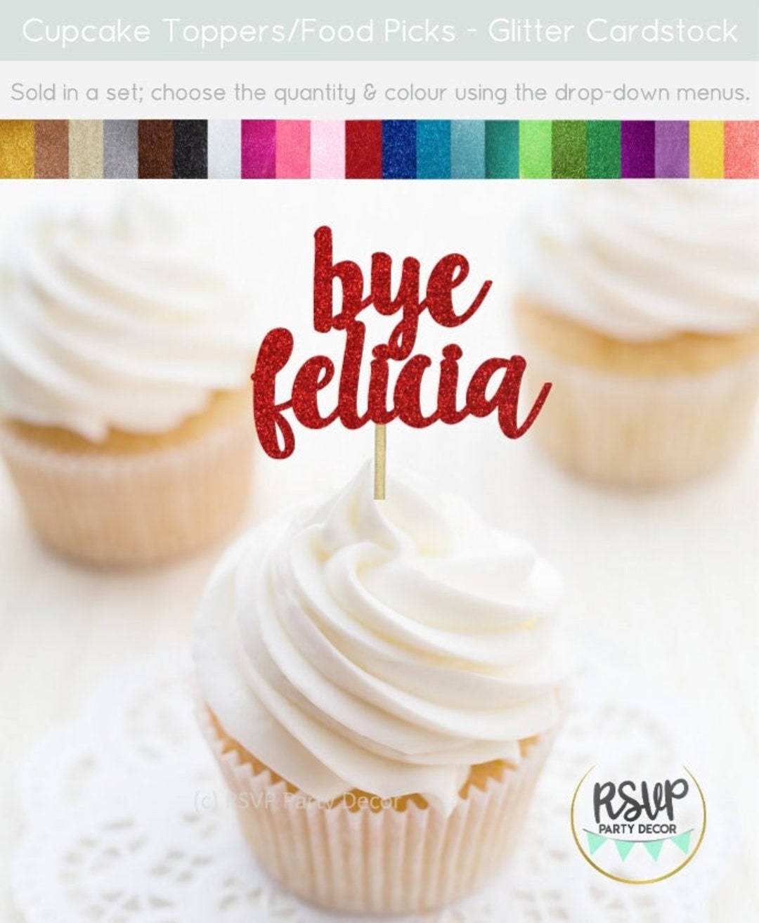 Bye Felicia Cupcake Toppers, Divorce Party Decorations, Break up Party ...