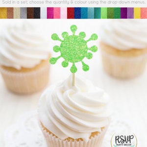 Virus Cupcake Toppers, Microbe Food Picks, Science Themed Party ...