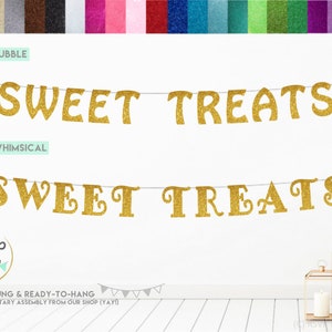 Sweet Treats Banner, Dessert Table Banner, Sweet Table Sign, Cake Table ...