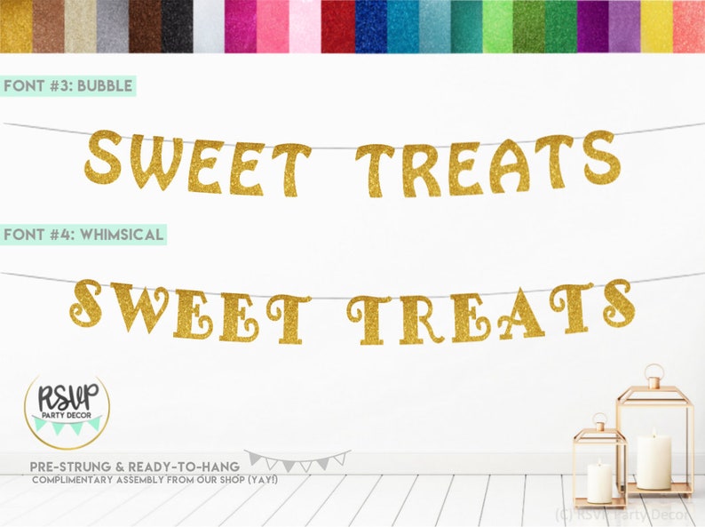Sweet Treats Banner Dessert Table Banner Sweet Table Sign | Etsy