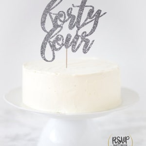 Forty Four Cake Topper, 44 Cake Topper, Fortyfour Cake Topper, Happy ...