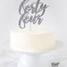 Forty Four Cake Topper, 44 Cake Topper, Fortyfour Cake Topper, Happy ...