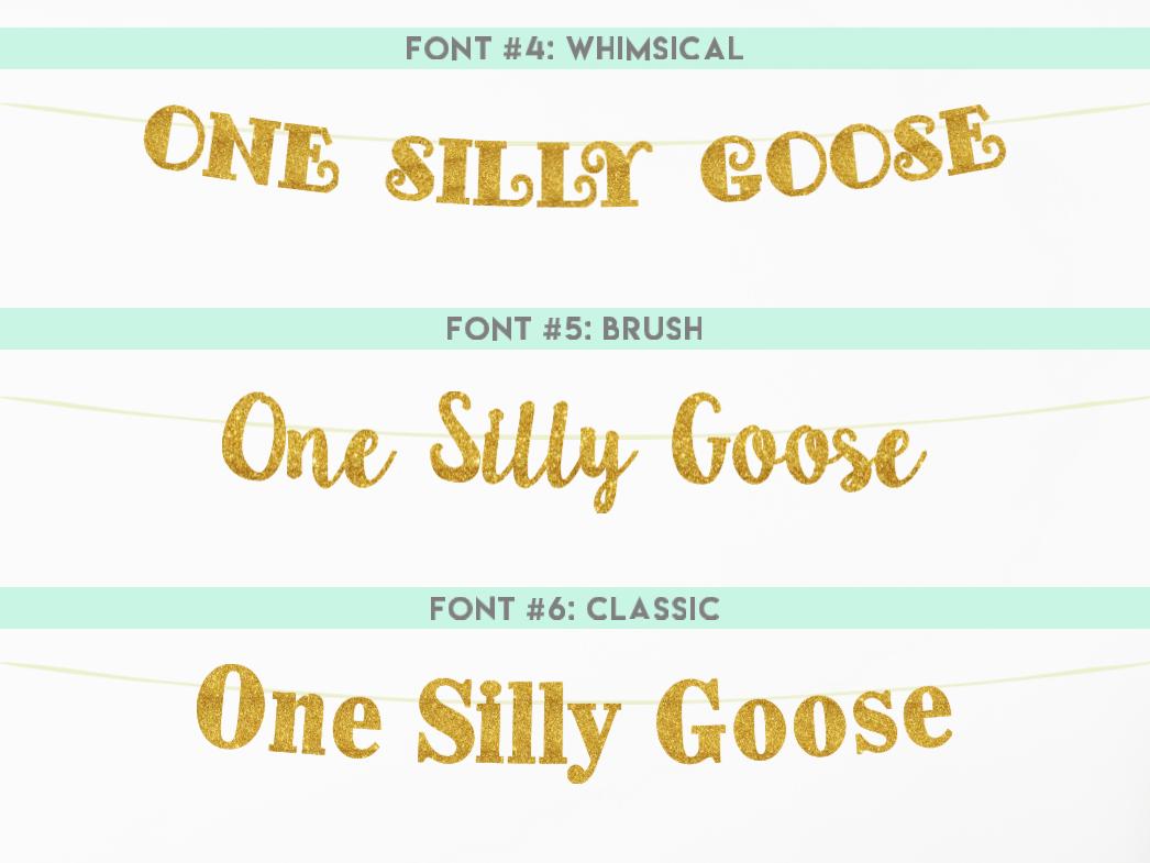 Custom One Silly Goose Banner, Silly Little Goose Birthday Decorations ...