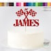 Custom Racing Flags Cake Topper, Car Party Decor, Two Fast Cake Topper ...