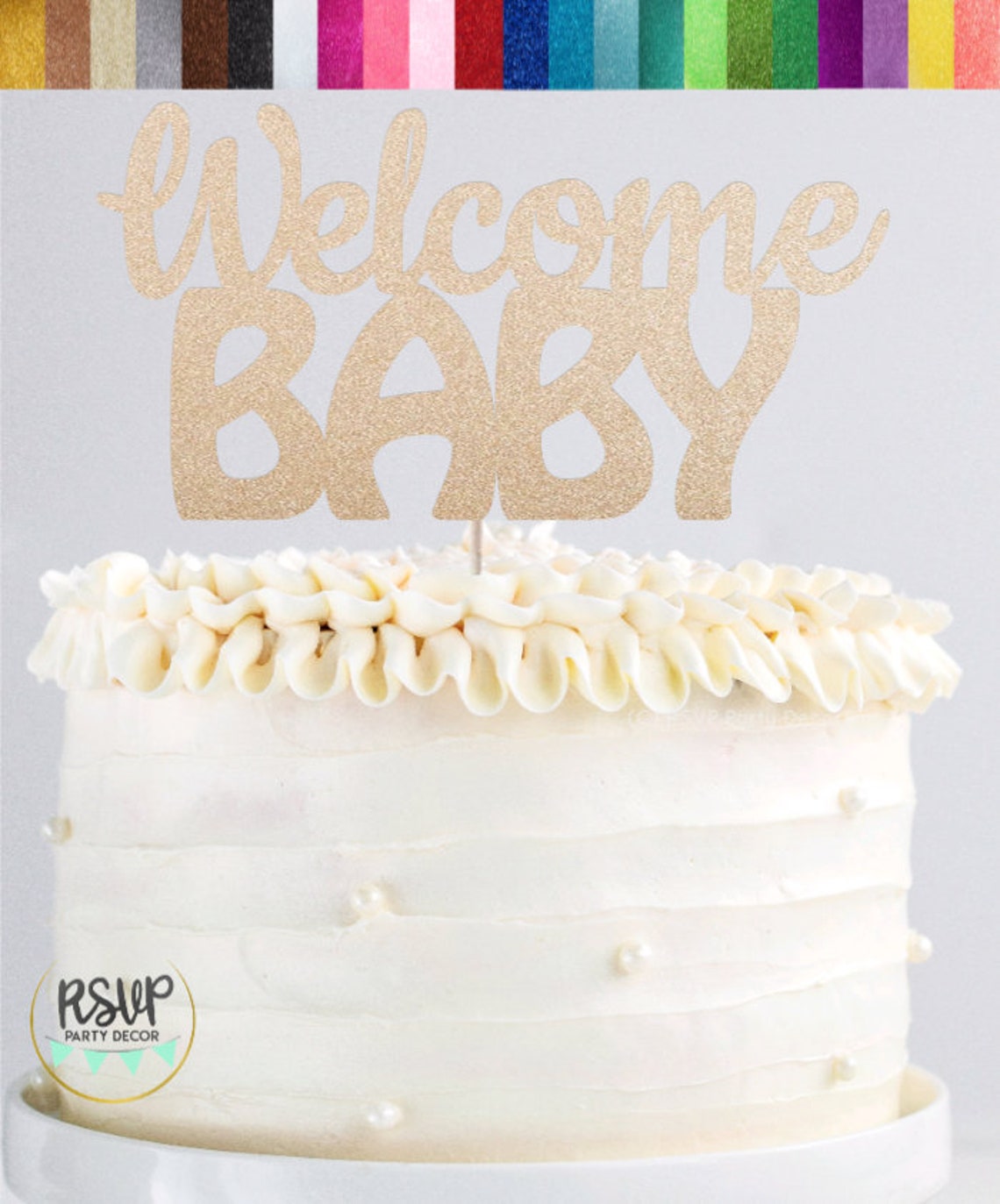 Welcome Baby Cake Topper, Baby Shower Cake Topper, Gender Reveal Cake ...