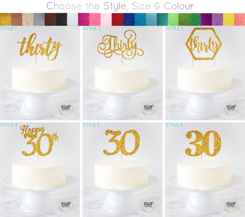 Thirty Cake Topper 30 Cake Topper Dirty Thirty Cake Topper - Etsy Canada