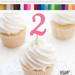 2 Cupcake Toppers, Two Food Picks, Two Cupcake Toppers, 2nd Birthday ...