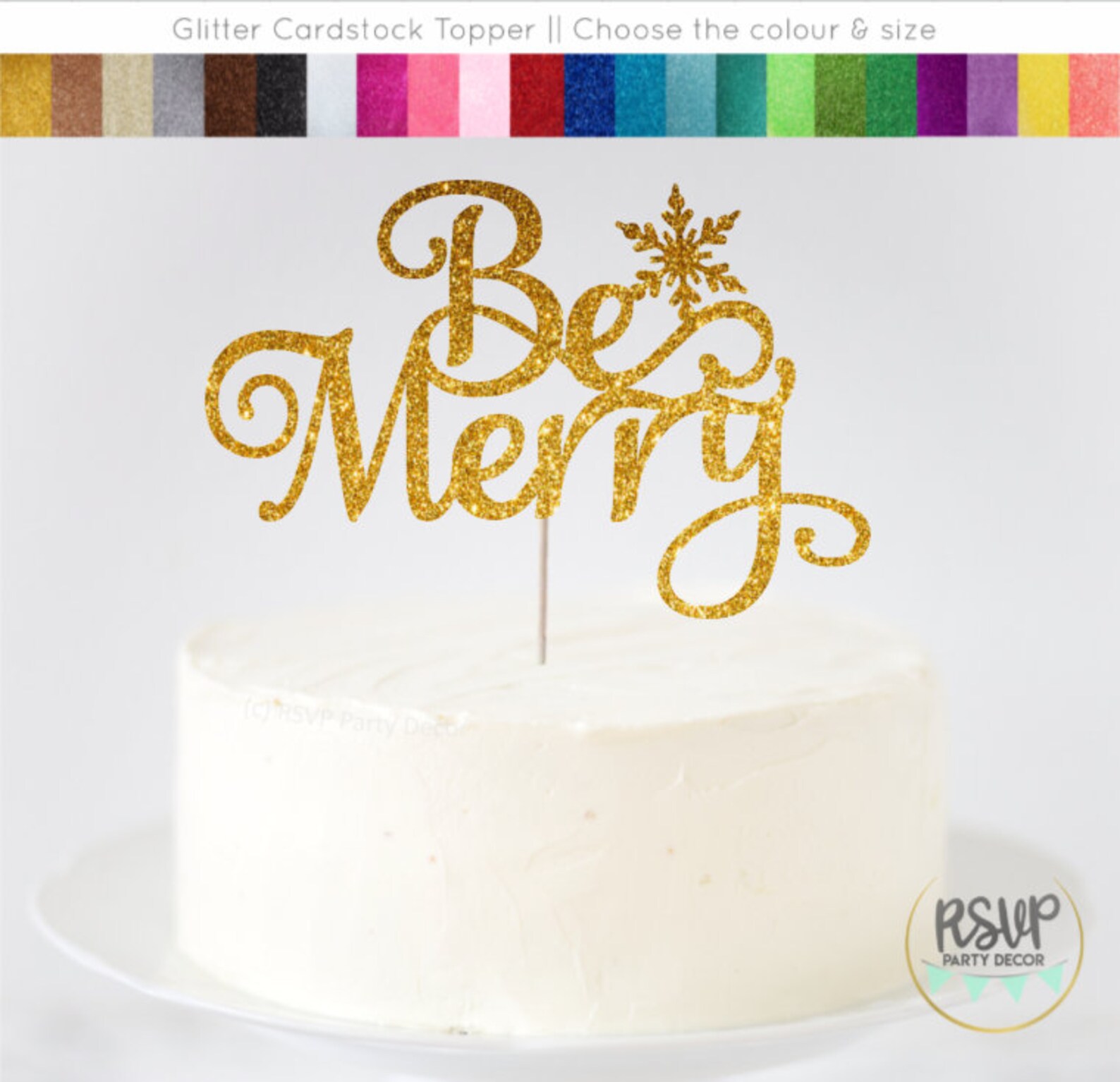 Be Merry Cake Topper, Be Merry Sign, Merry & Bright Cake Topper ...